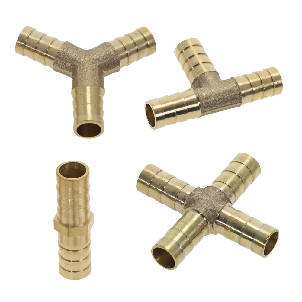 Brass Splicer Pipe Fitting T X Y U Type Hose Barb 4mm 6mm 8mm 10mm 12mm ...