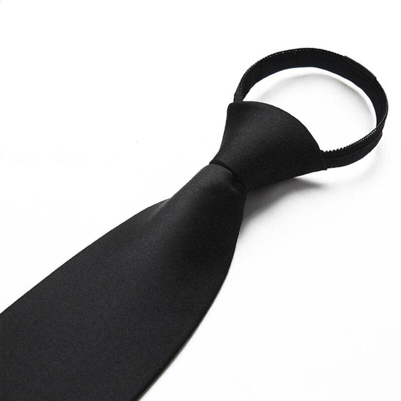 Black Clip On Tie Security Ties For Men Women Doorman Steward Matte ...