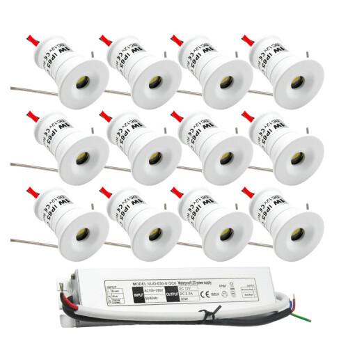 Mini LED Downlight 1W Ceiling Spotlight 15mm Recessed Cooker Hood Spot ...