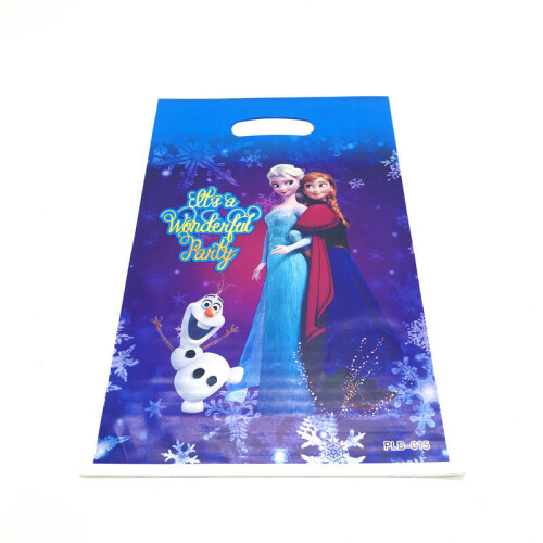 10pcs 16.5*25cm Plastic Gift Bags Frozen 2 Princess Elsa Olaf Loot Bag ...