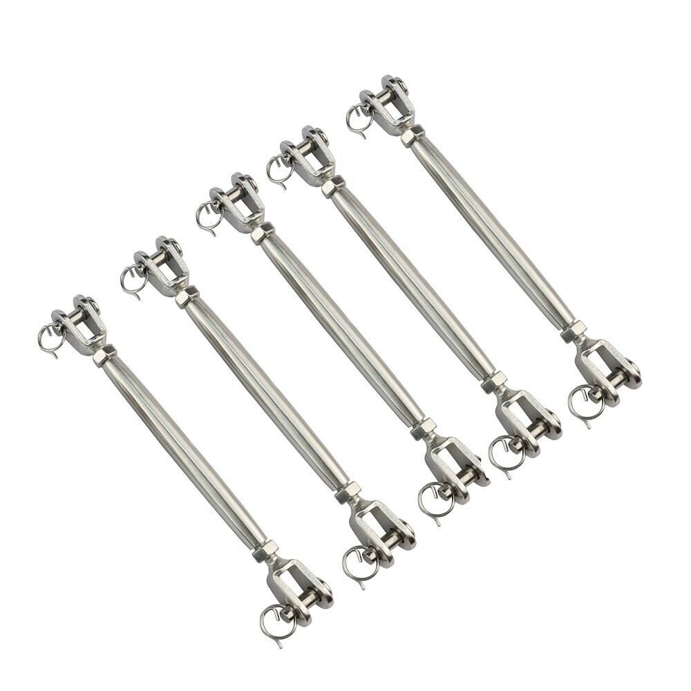 5PCS 316 Stainless Steel Jaw And Jaw Turnbuckle M5 M6 M8 Marine ...