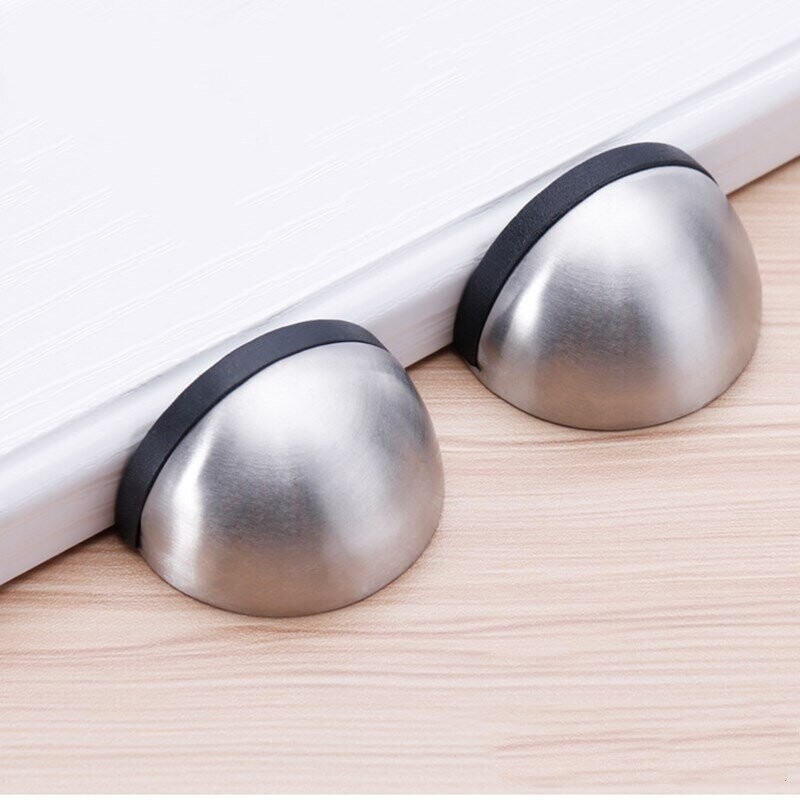 Stainless Steel Rubber Magnetic Door Stopper Non Punching Sticker ...
