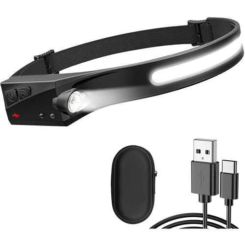 ZK30 Mini Headlamp COB LED Forehead Flashlight Torch Lighting ...