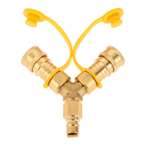3/8 Inch Y-Splitter Natural Gas Quick Connect Adapter for Weber Natural ...