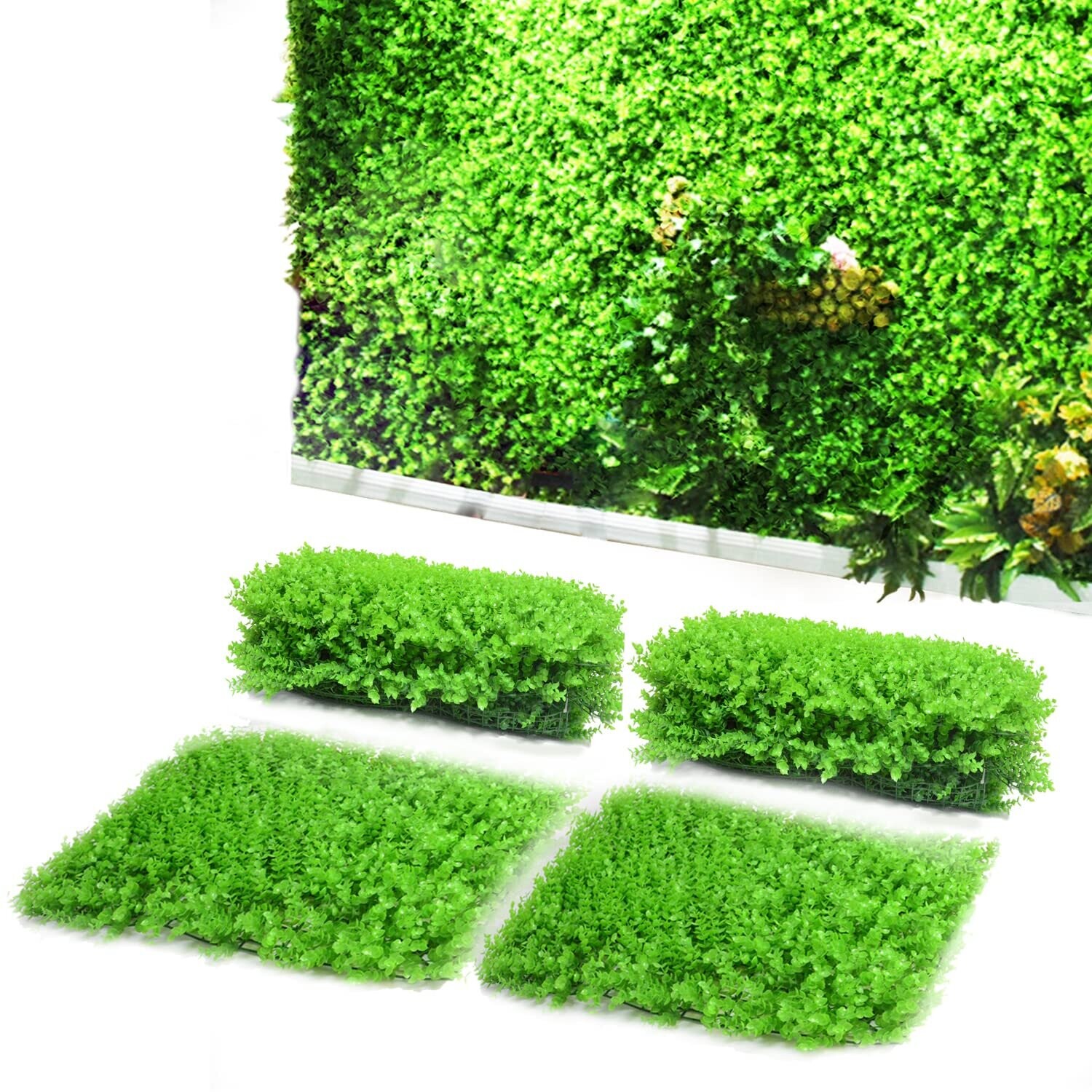 Artificial plants Boxwood Hedge Panels 60*40cm Greenery Backdrop Wall ...