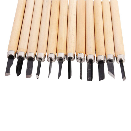Citop 12pcs/set Professional Wood Carving DIY Pen Woodcut Knife Arts ...
