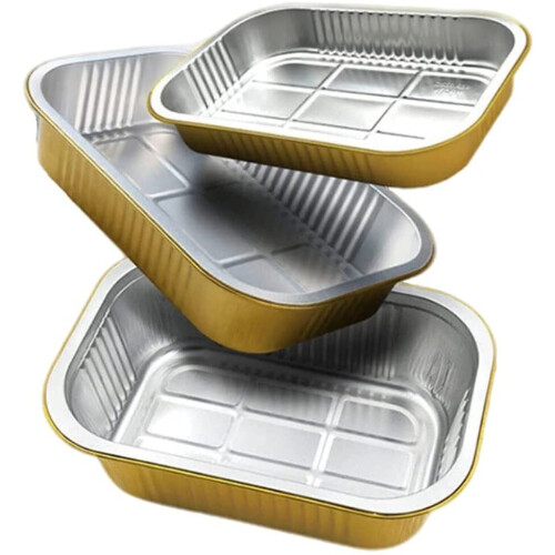 Aluminum Foil Disposable Mini Baking Mold Color Coating Rectangular ...