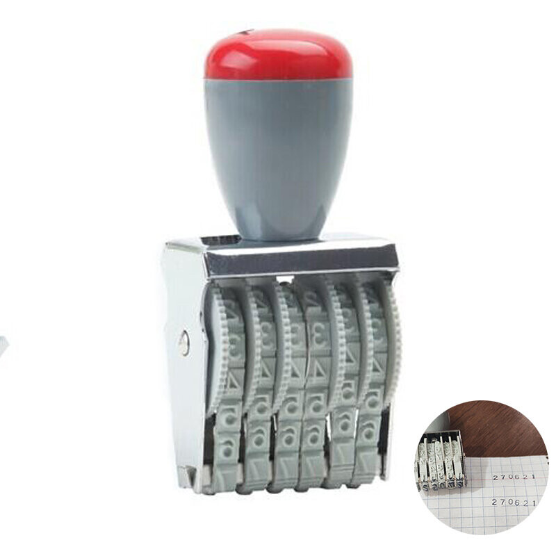 Vintage DIY Wheels Rollers 6 Digits Numbering Stamp Trolley Date ...