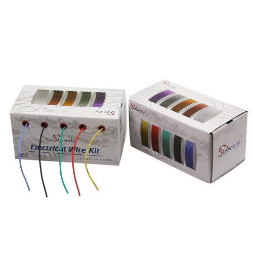30m/box 98ft 22AWG Flexible Silicone Wire Cable 5 color Mix box 1/box 2 ...