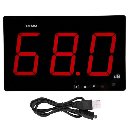 Sound Level Tester Wall Mounted LCD Display Digital Sound Level Meter ...