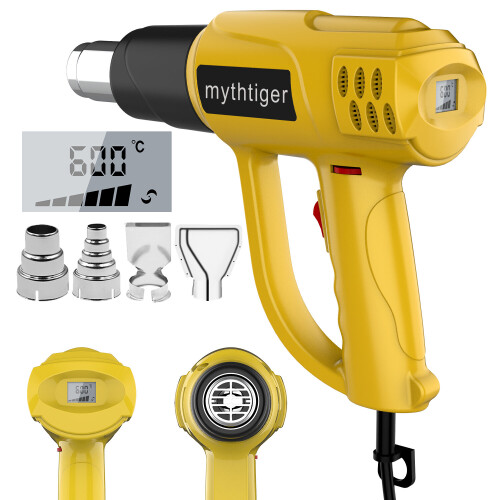 EU PLUG Digital LCD Electric Hot Air Gun 2000W stepless Adjustable ...