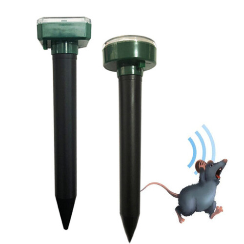 Outdoor Ultrasonic Sonic Mouse Mole Pest Rodent Repellent Solar Power ...