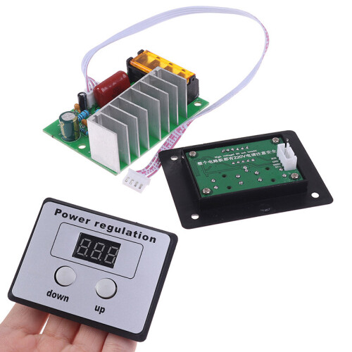 AC 220V 4000W SCR Voltage Regulator Motor Digital Speed Temperature ...