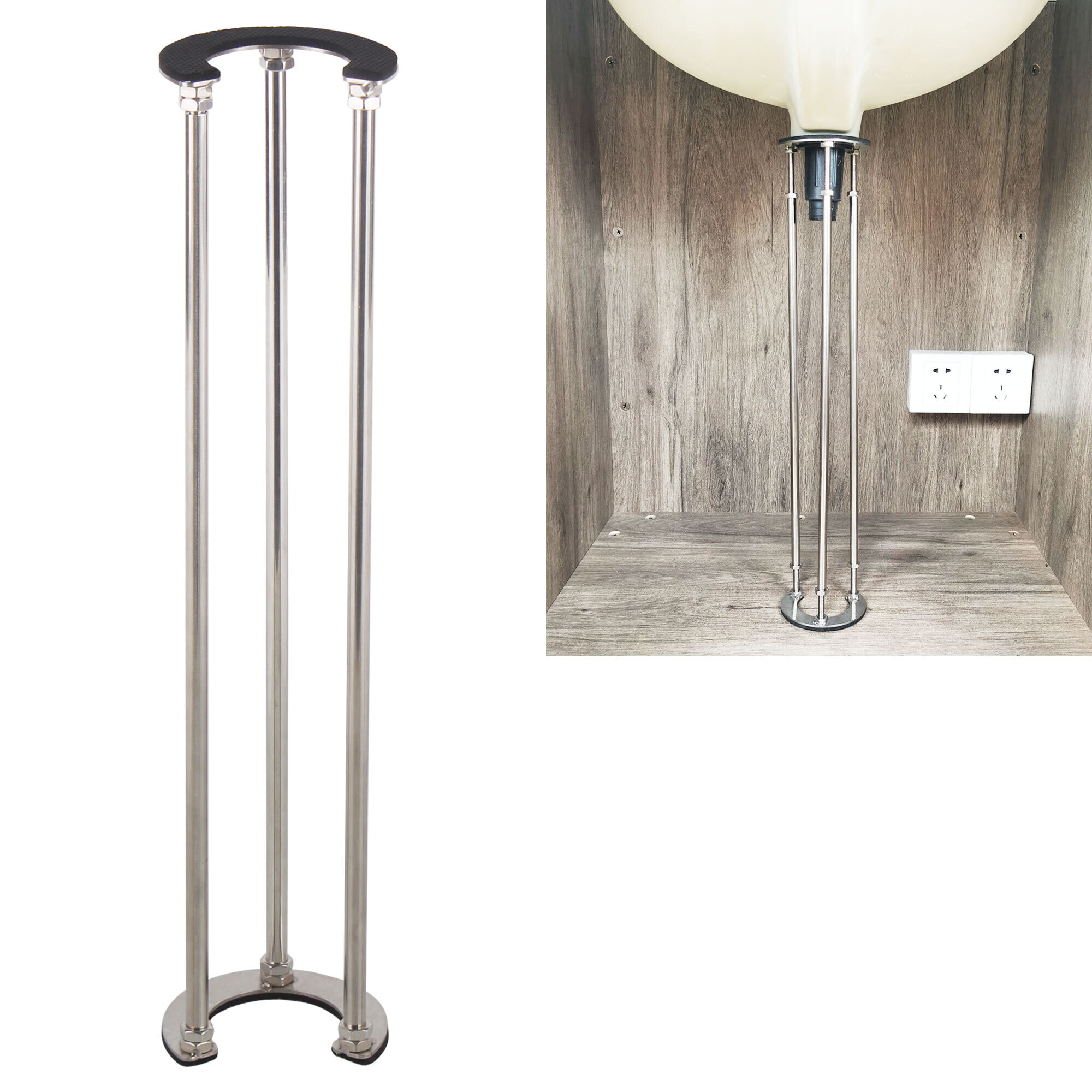 TYESTAND BT-3 Undermount Sink Legs Brackets Support Kit for Bathroom ...