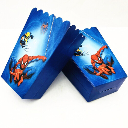 6pcs/set Spiderman Popcorn Box Baby Birthday Party Supplies Boys ...