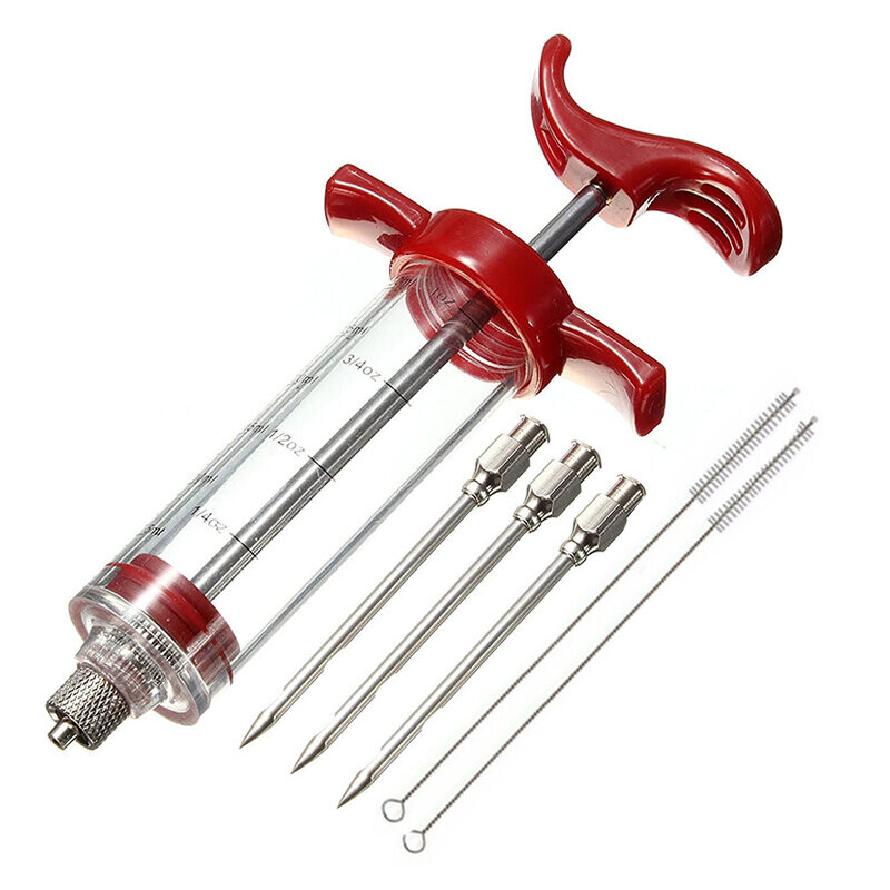 Stainless Steel Spice Syringe Marinade Injector Flavor Syringe Cooking ...