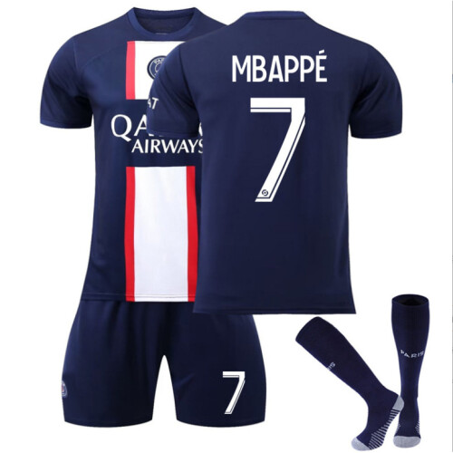 (PSG home kit messi No.7, S(165-170cm?) PSG Home MESSI Neymar JR Mbappé ...