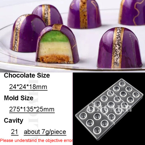 (2124-20180531) 3D Chocolate Bar Mold Plastic Polycarbonate Tray Forms ...