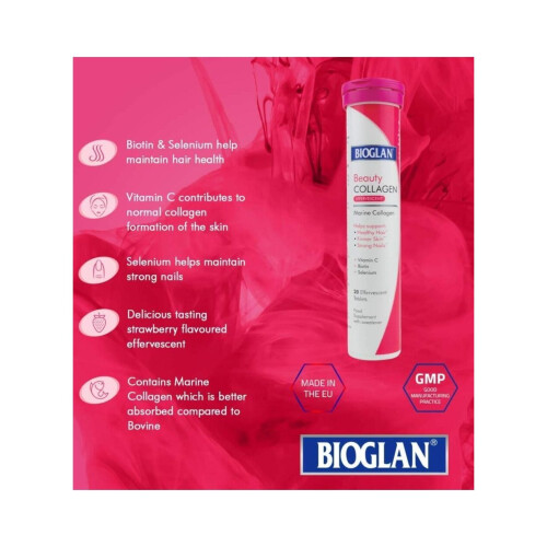 Bioglan Tablets Effervescent 1000mg Hydrolysed Marine Collagen 20'S on ...