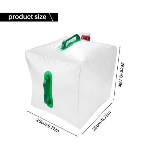 Set of 4 Foldable Water Canisters with Handle and Pouring Tap 20 L on OnBuy