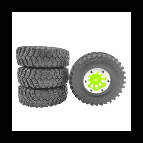 4 PCS SCX10 AX10 Inflatable 114mm 1.9 Inch Pneumatic Beadlock Tire ...