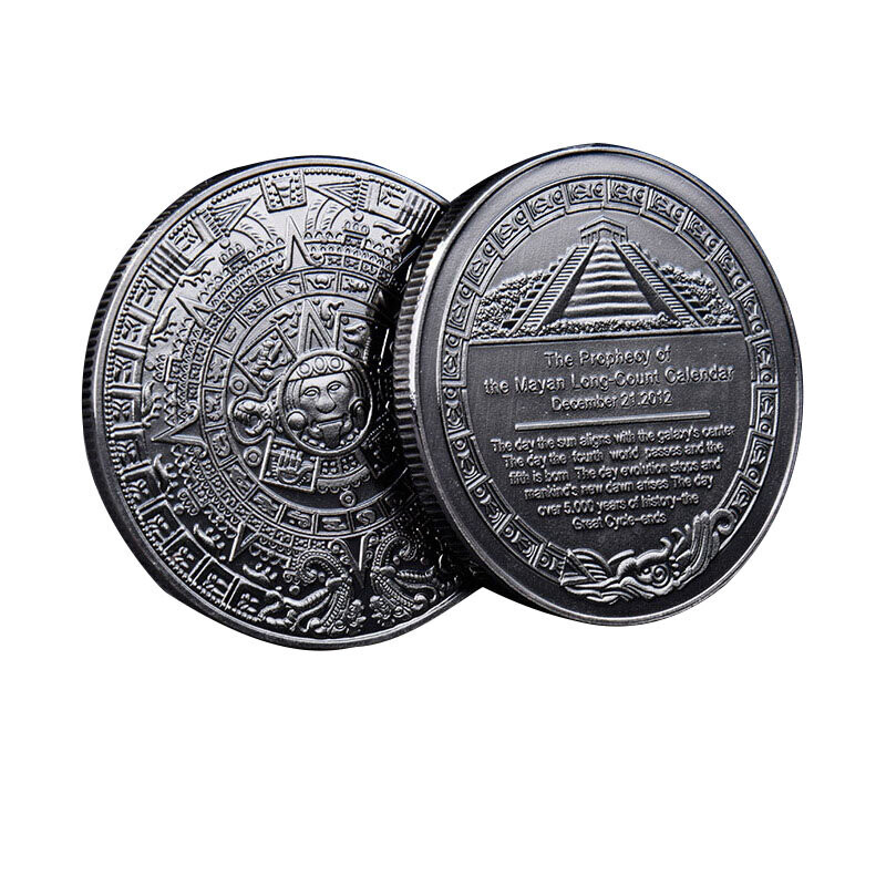 New 2022 Dark Color Mayan Collectible Coin Pyramid Sundial Challenge ...