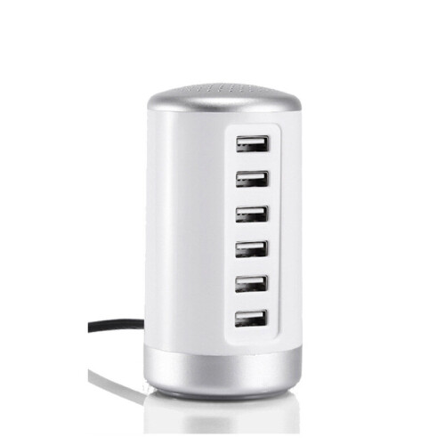 Multi 6 USB Port Desktop Charger Rapid Tower Charging Station Power ...