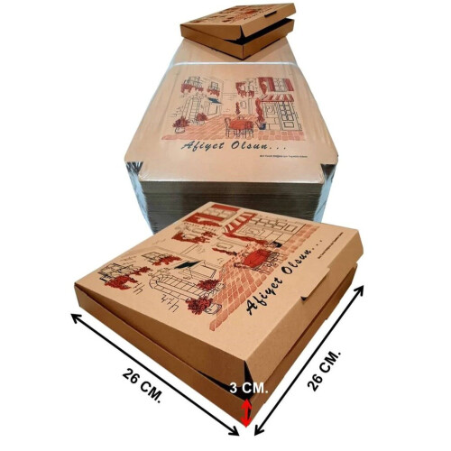 100 Pc Cardboard Pizza Boxes Packaging Take out Containers Food To Go ...