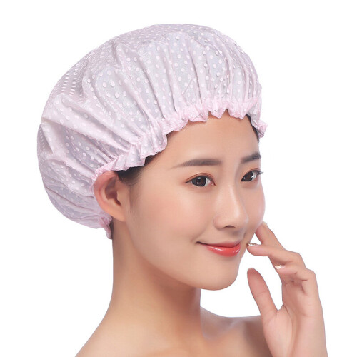 Waterproof Shower Cap Thicken Elastic Bath Hat Bathing Cap Women Spa ...