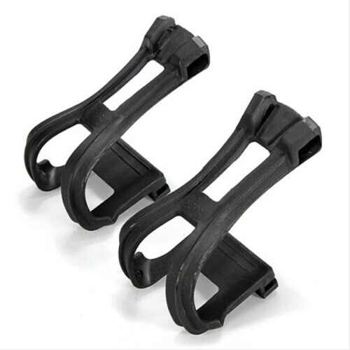 Steel Bicycle Cycle Mountain Bike Road ATB Pedal Toe Clips & Straps ...