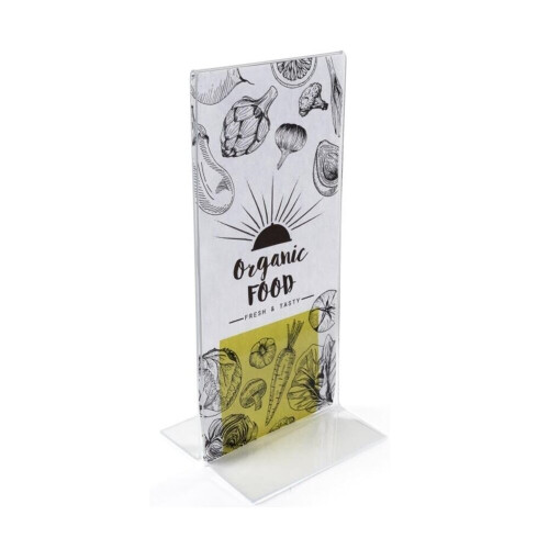 10x20cm Acrylic Menu Card Holder Frame For Tabletop Table Holder ...