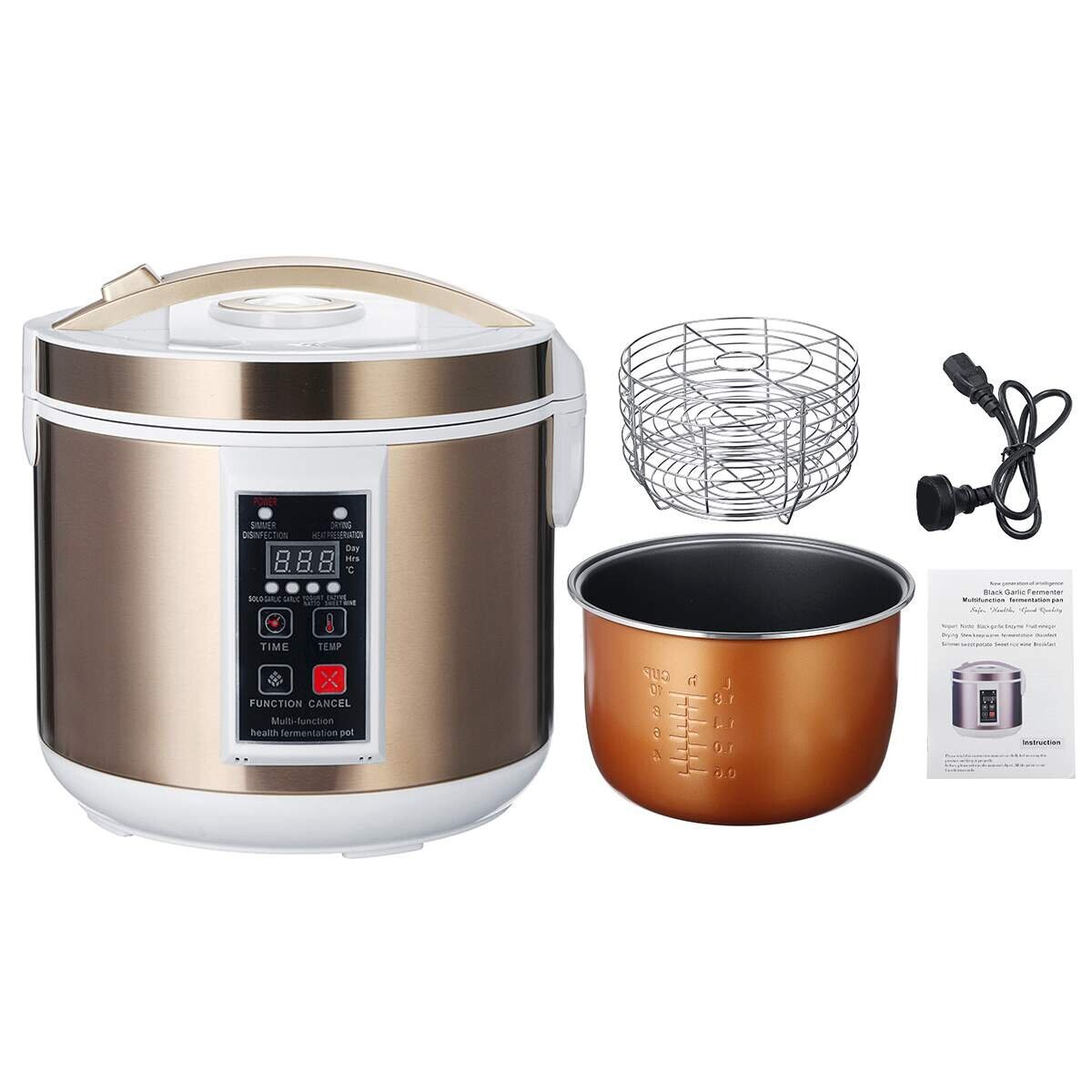 6L 220V Automatic Black Garlic Fermenter Yogurt Maker Intelligent ...