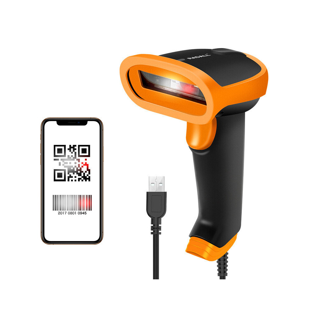 RADALL 2D Wireless Barcode Scanner Wired Bar Code Scanner QR Bar Code ...