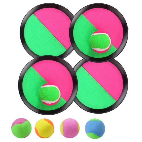 Catch Ball Set Sticky Balls Sucker Toy Outdoor Toss Catch Paddle Game ...
