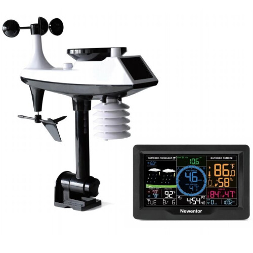 Newentor WiFi Weather Station Wireless Outdoor Sensor Rain Gauge ...