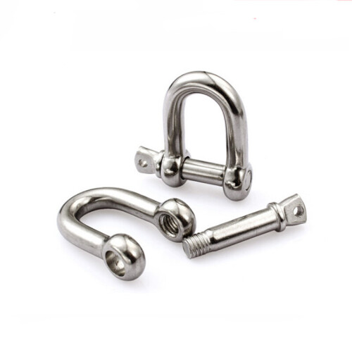 M4 M5 M6 M8 M10 M12 M14 M16 Straight D Shackle Short Stainless Steel Breaking D Rigging Shackle ...