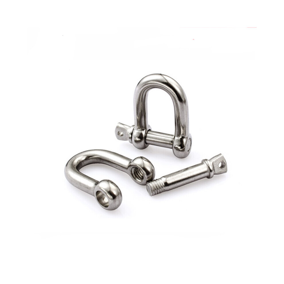 M4 M5 M6 M8 M10 M12 M14 M16 Straight D Shackle Short Stainless Steel ...