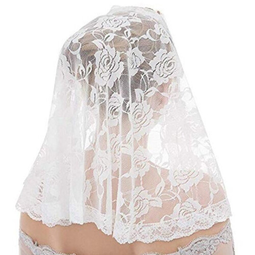 Lace Mantilla Catholic Veil Church Veil Chapel Veil Head Covering Latin ...