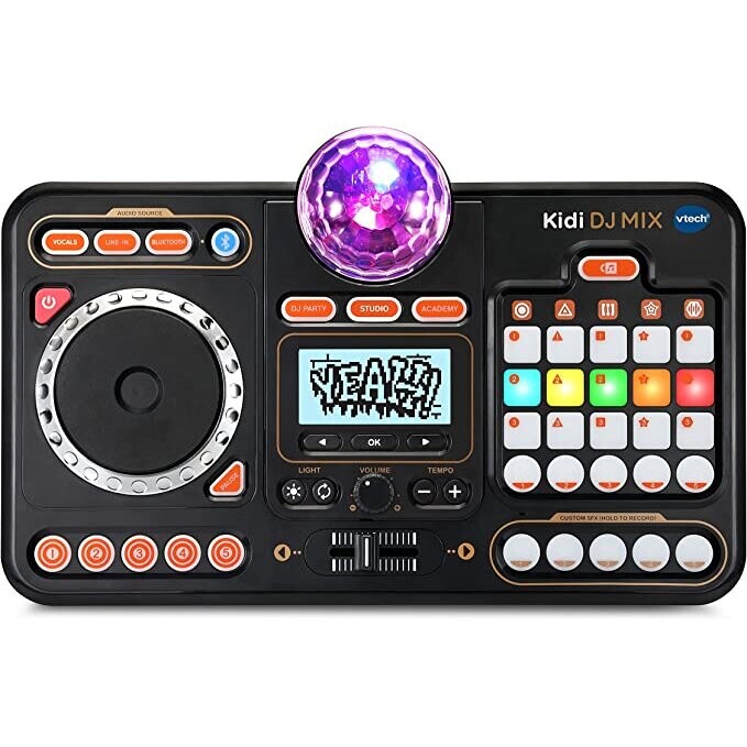 VTech Kidi DJ Mix (Black), Toy DJ Mixer for Kids with 15 Tracks and 4 ...