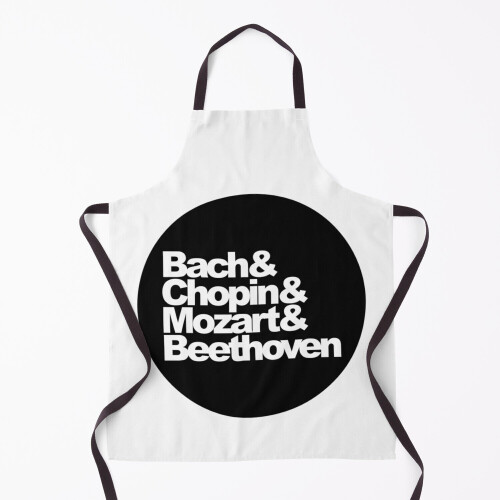 Bach and Chopin and Mozart and Beethoven, circle sticker, black Grill ...