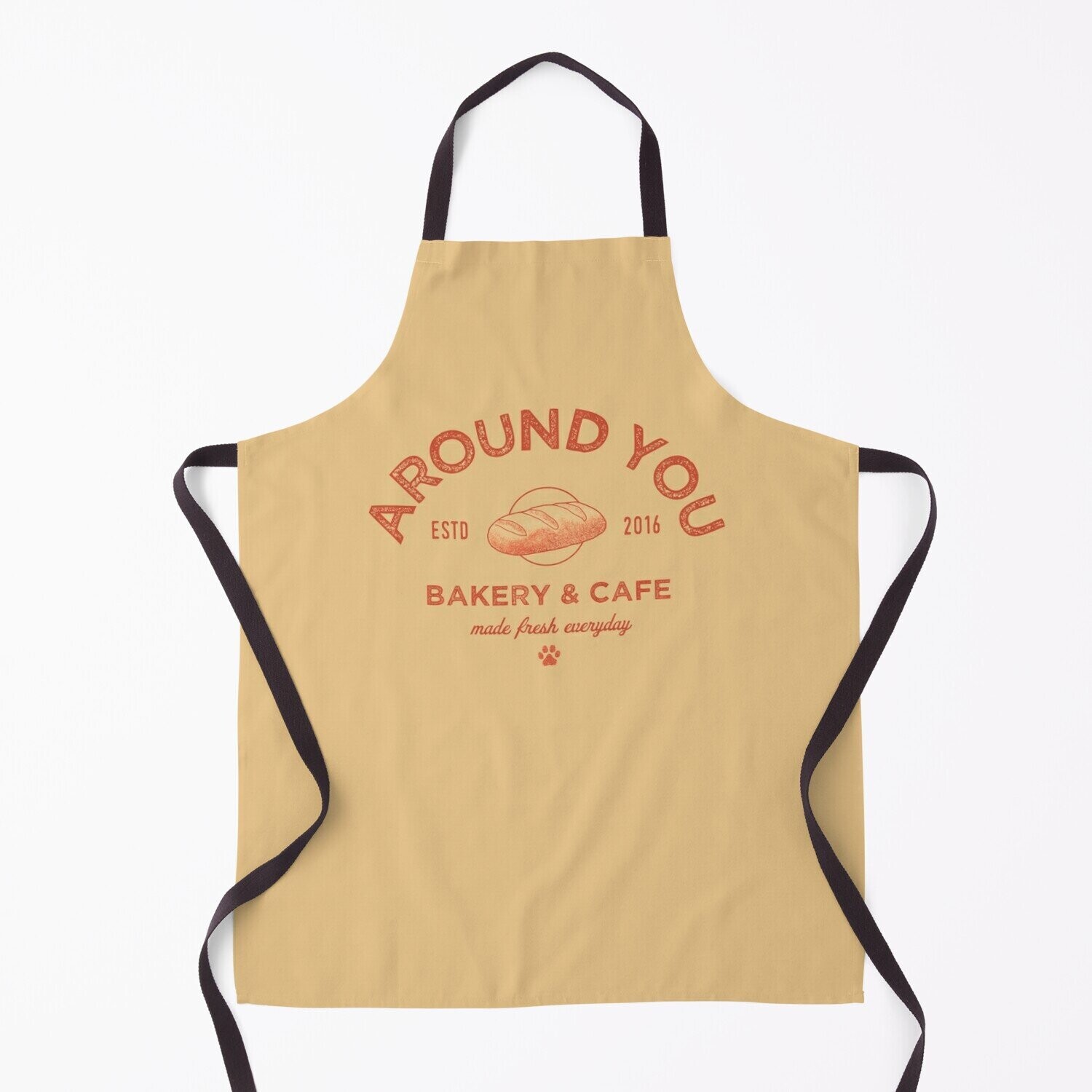 Around You Bakery Logo Design Grill Aprons for Kitchen BBQ Chef on OnBuy