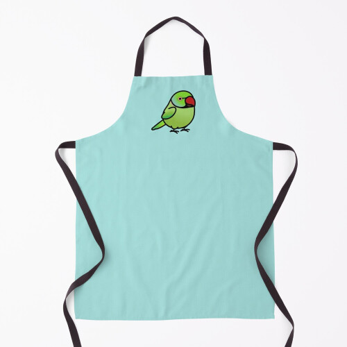 Chubby Green Indian Ringneck Parakeet Grill Aprons for Kitchen BBQ Chef ...