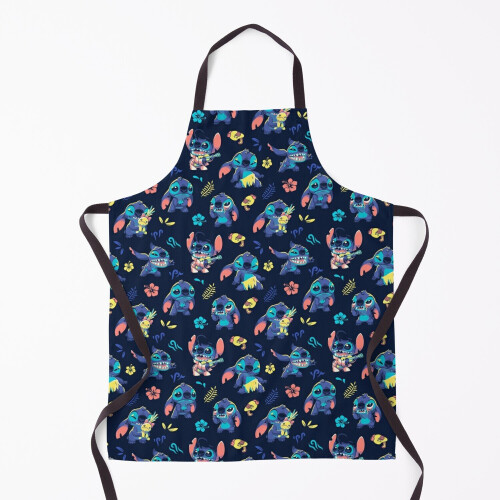 Cute Stitch Pattern 90s Kid, Cartoon Alien, Ohana, Hawaii Grill Aprons ...