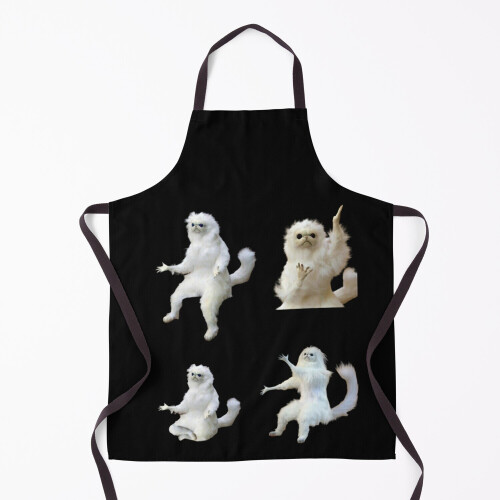 Persian Cat Room Guardian Meme sticker pack Grill Aprons for Kitchen ...