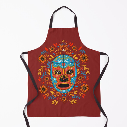 Mexican fighter luchador lucha libre Grill Aprons for Kitchen BBQ Chef ...