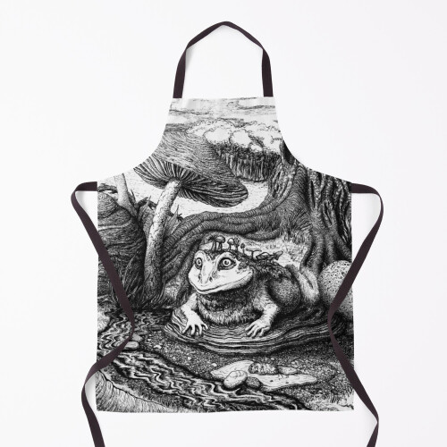 Fluffy Toad: A Whimsical, Intricate, Pen and Ink Drawing of a Toad and ...