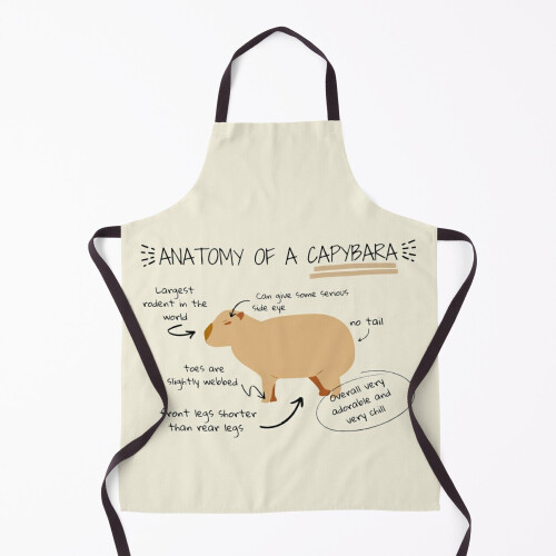 Anatomy of a capybara Grill Aprons for Kitchen BBQ Chef on OnBuy