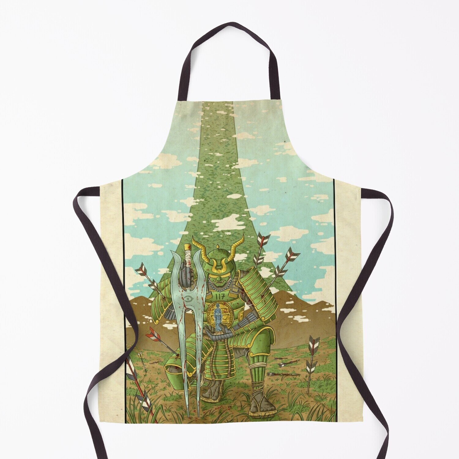 Master Chief reimagined in ancient Japan Grill Aprons for Kitchen BBQ ...