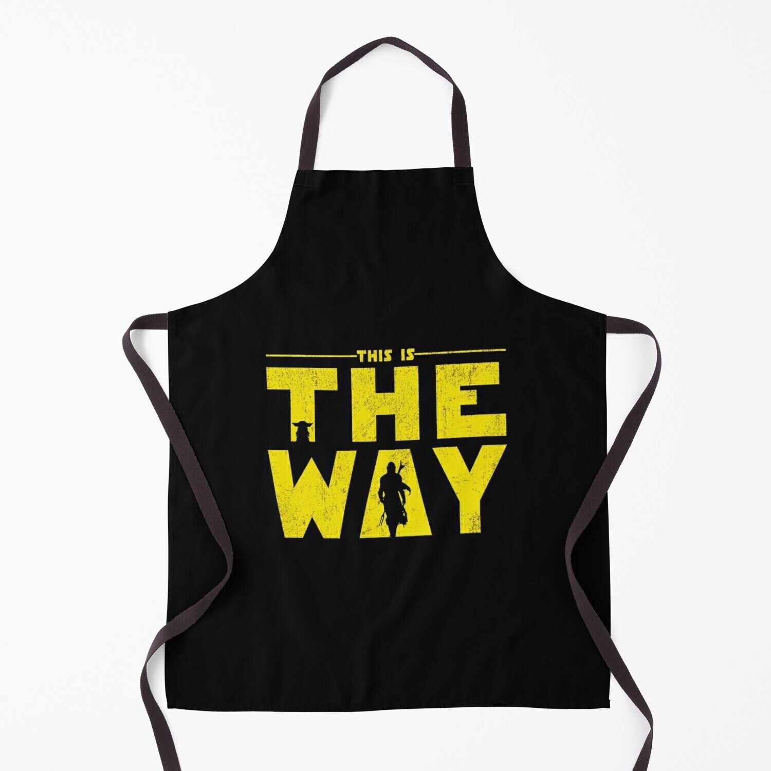 Retro This is The Way Yellow mando and the Baby Grill Aprons for ...