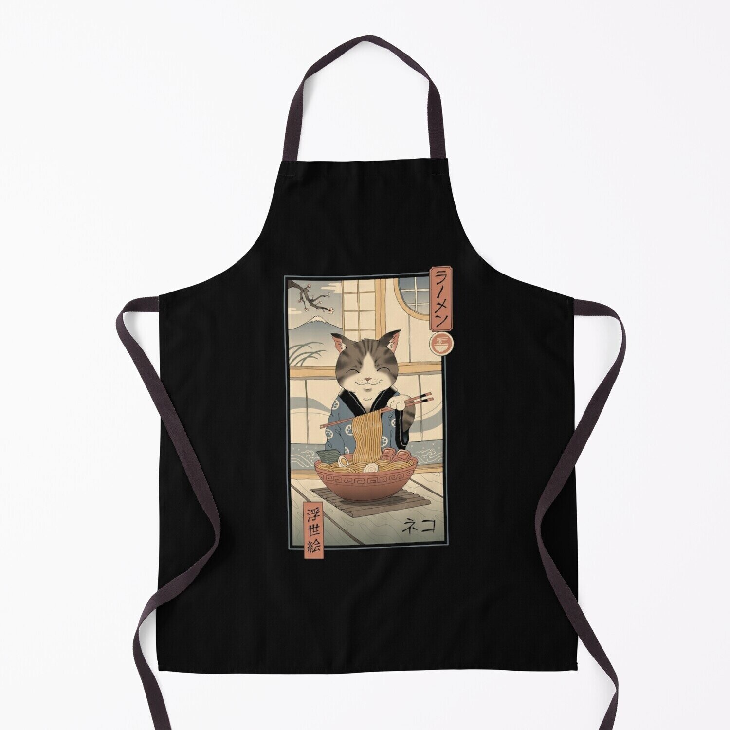 Neko Ramen Ukiyo-e Grill Aprons for Kitchen BBQ Chef on OnBuy